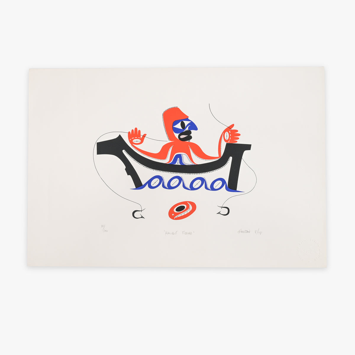 Halibut Fishing by Art Thompson – Native Art Prints