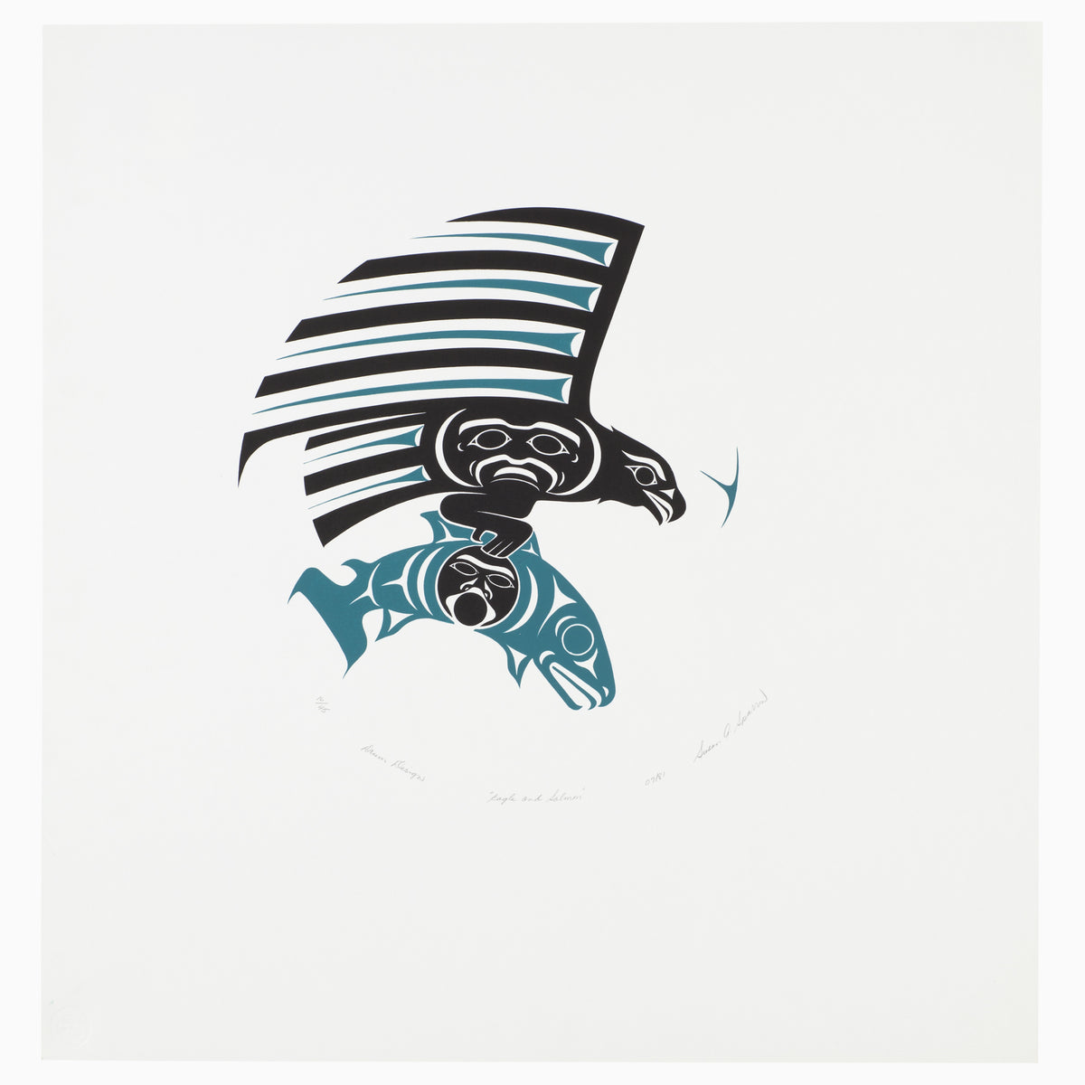 Eagle and Salmon by Susan Point – Native Art Prints