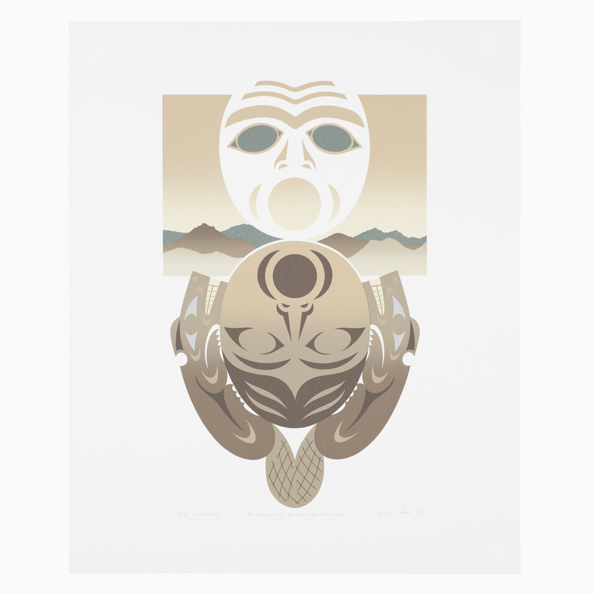 Southwind with Mountain Beaver Woman by Susan Point – Native Art Prints